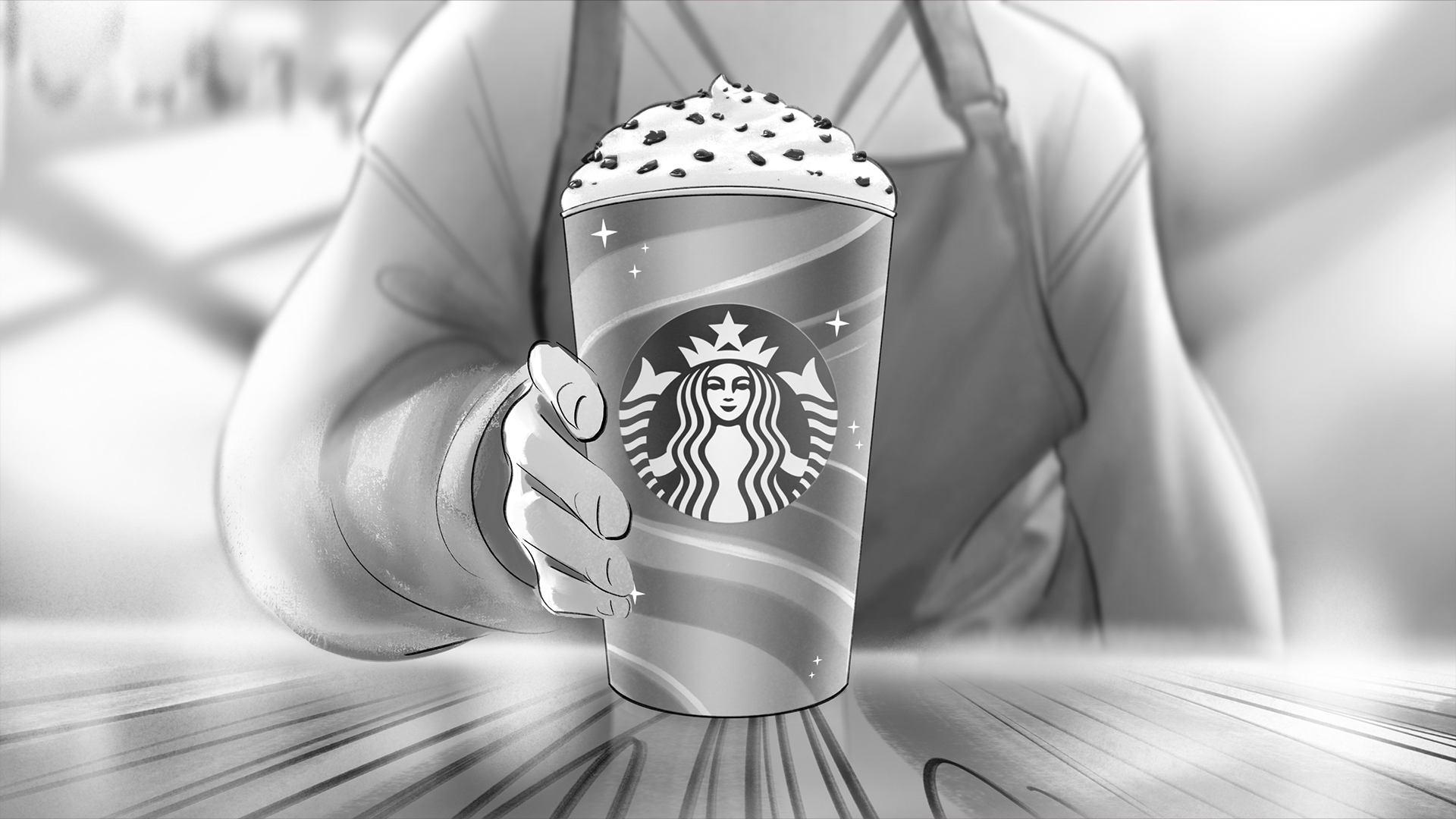 Starbucks - Push | Famous Frames Storyboard Artists | Los Angeles