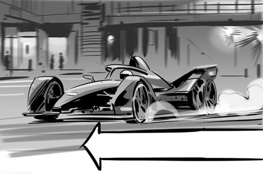 Race Car | Famous Frames Storyboard Artists | Los Angeles